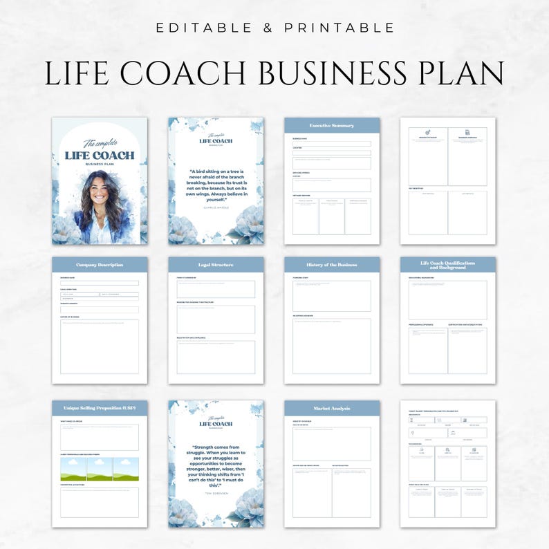 Life Coach Business Plan Canva Template Business Plan Template Life