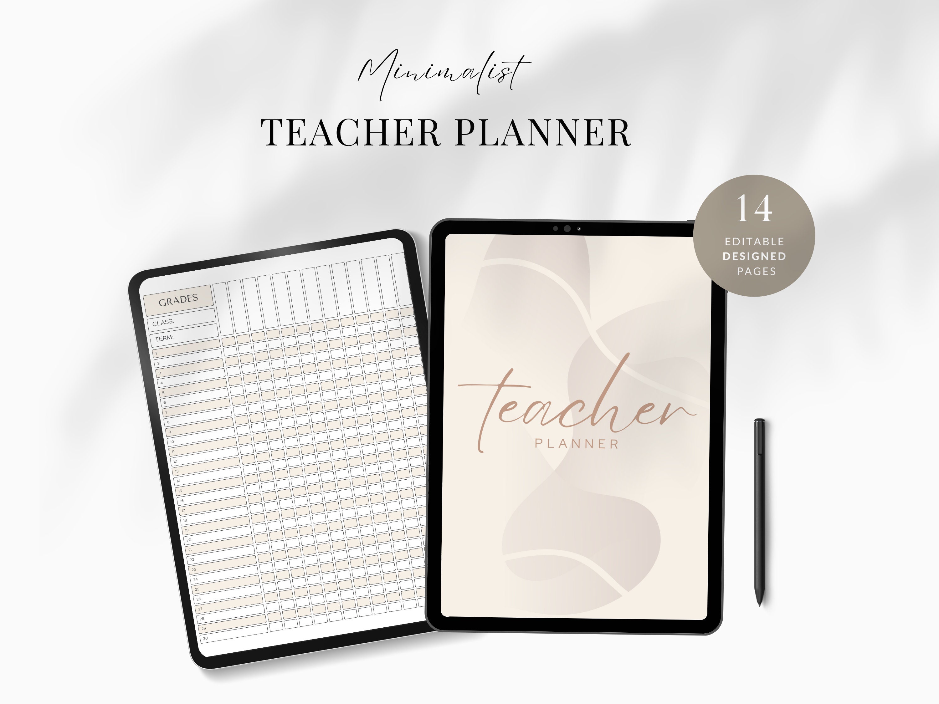 Digital Teacher Planner Lesson Plan Template Academic Goals Planner ...