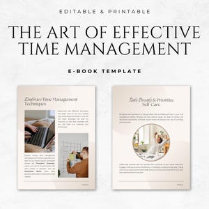 The Art of Effective Time Management Ebook Template Editable Canva Time ...