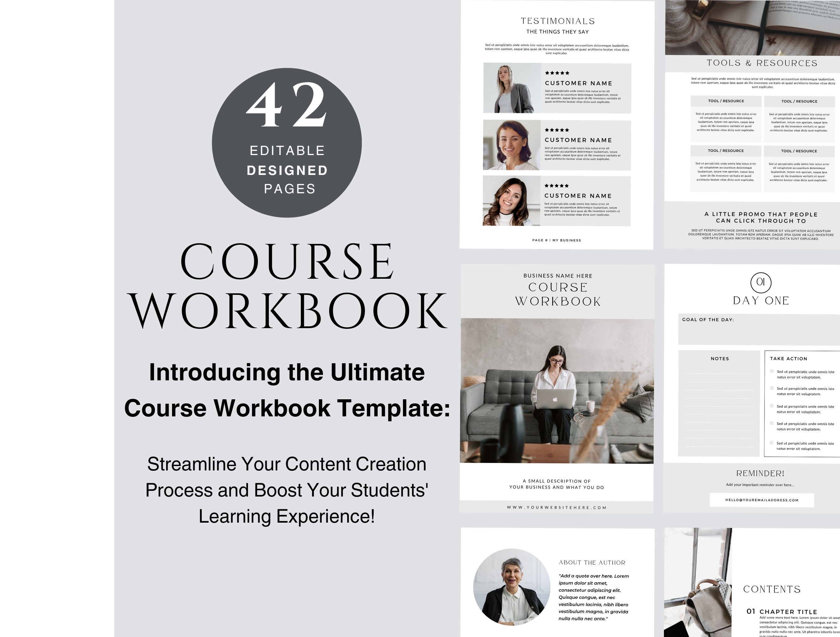 Online Course Workbook Template Canva Editable Workbook Coaching Worksheet Coaching Workbook ...