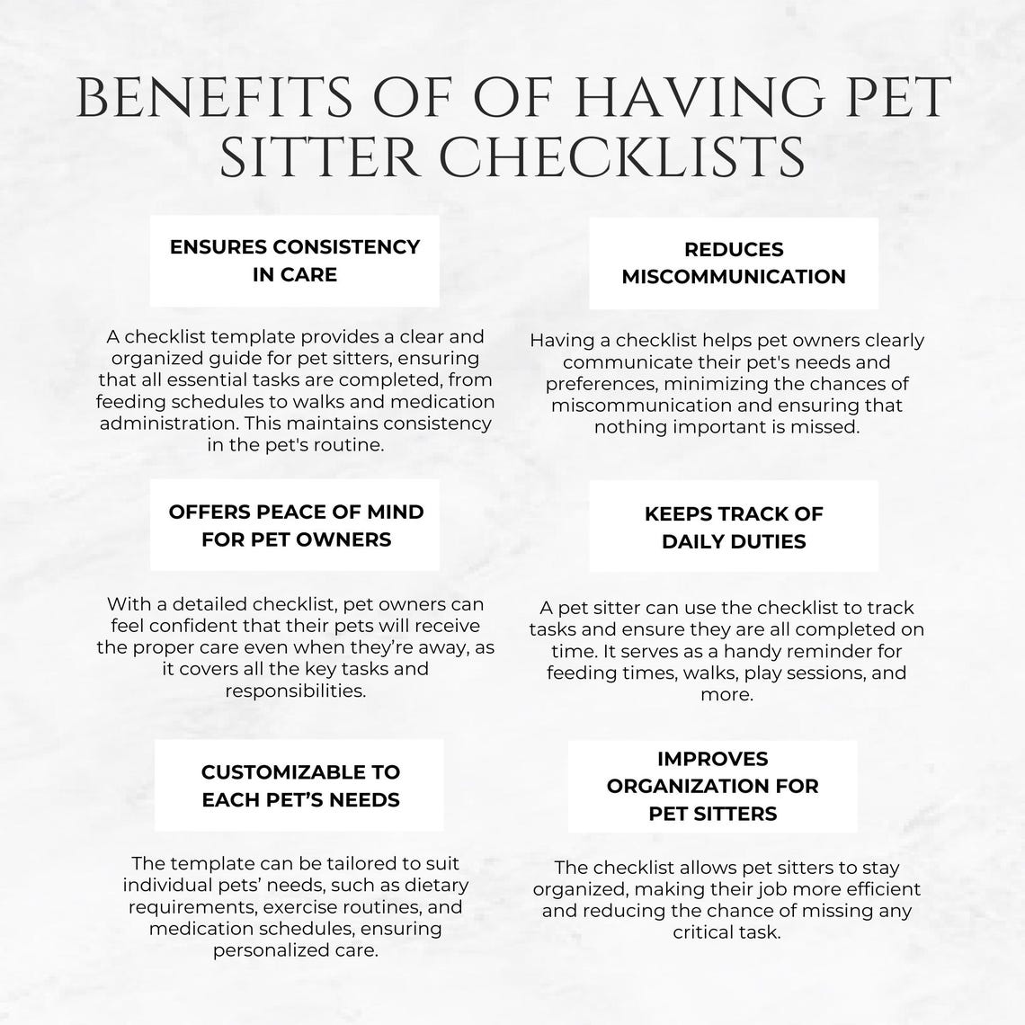 Pet Sitter Checklists Template Printable Dog Sitter Checklist Cat ...
