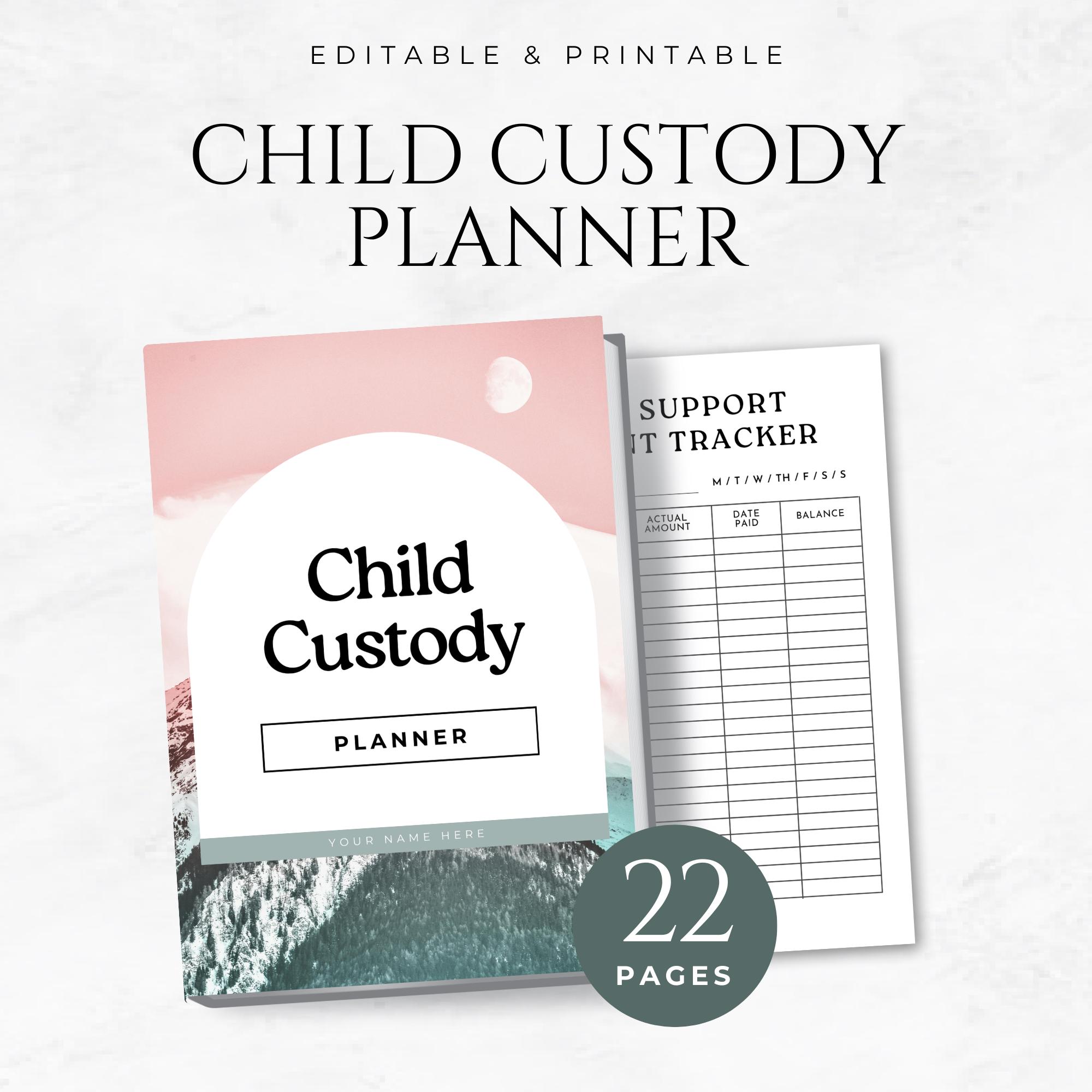 Child Custody Planner Template Printable Divorce Co-parenting Planner ...