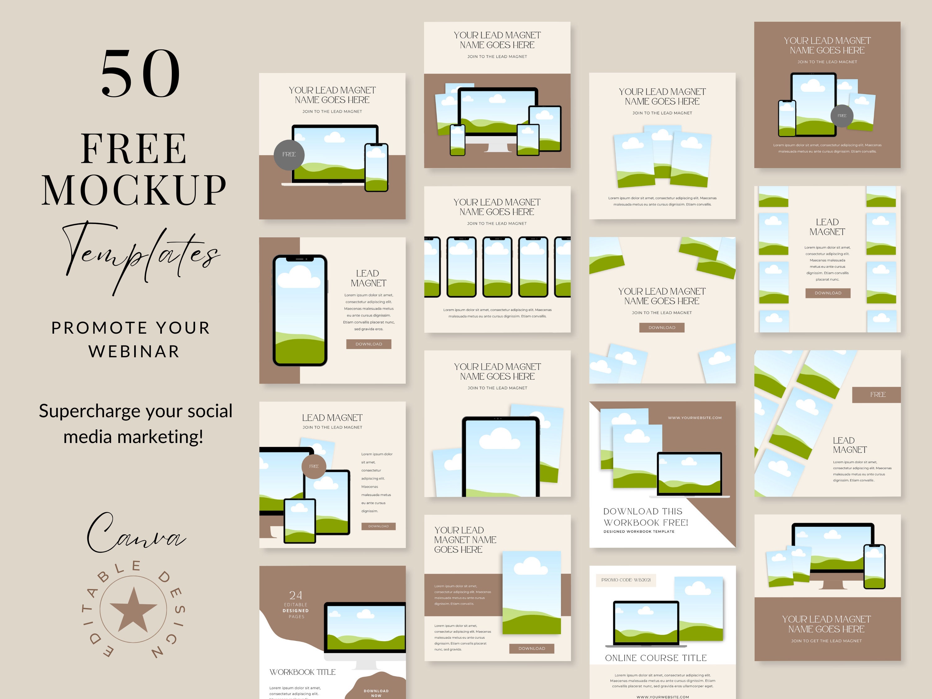 Webinar Slide Deck Template Canva Online Course Slide Deck Webinar ...