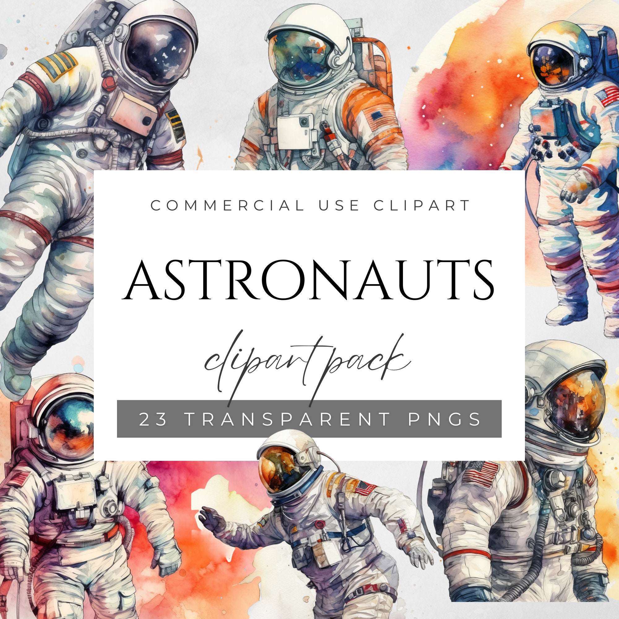 Space Clipart, Astronaut Clipart, Alien Clipart, Planets Clipart, Space ...