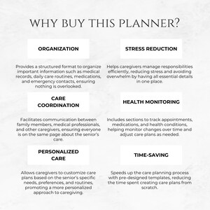 Senior Care Planner Template Printable Caregiver Planner Elderly Care ...