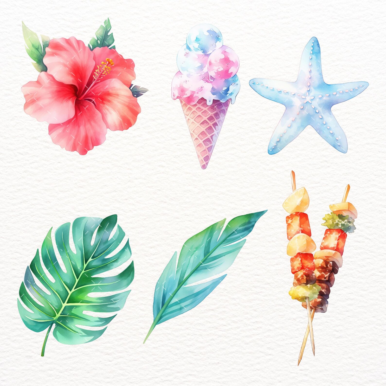Summer Clipart Beach Clipart Tropical Clipart Vacation Clipart Ocean ...