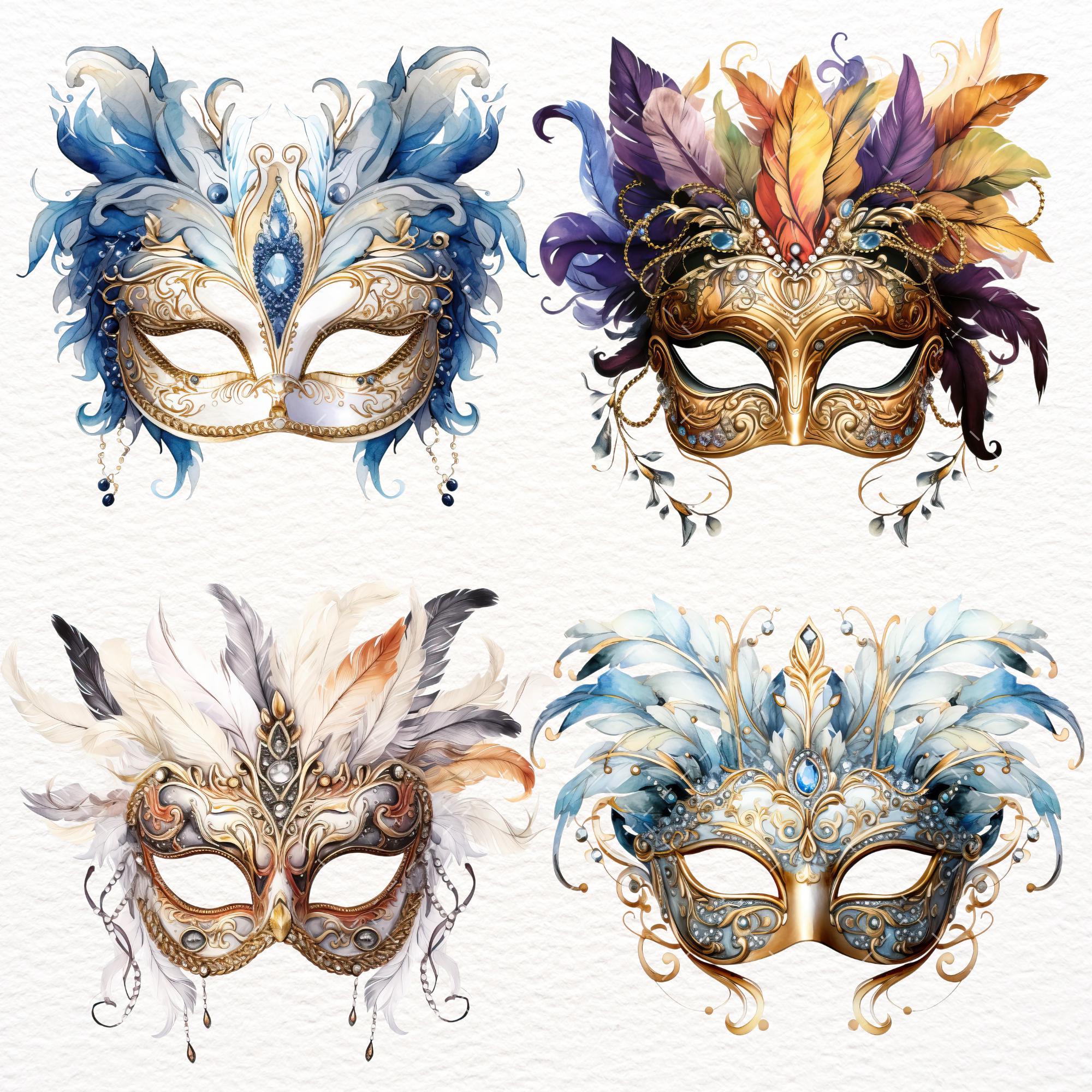 Baroque Masquerade Mask Clipart Luxury Masquerade Vintage Mask Elegant ...