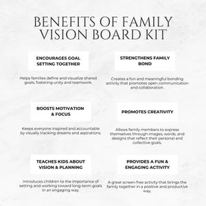 Family Vision Board Kit Template Printable Dream Manifestation Board ...