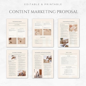 Content Marketing Proposal Template Printable Digital Marketing ...