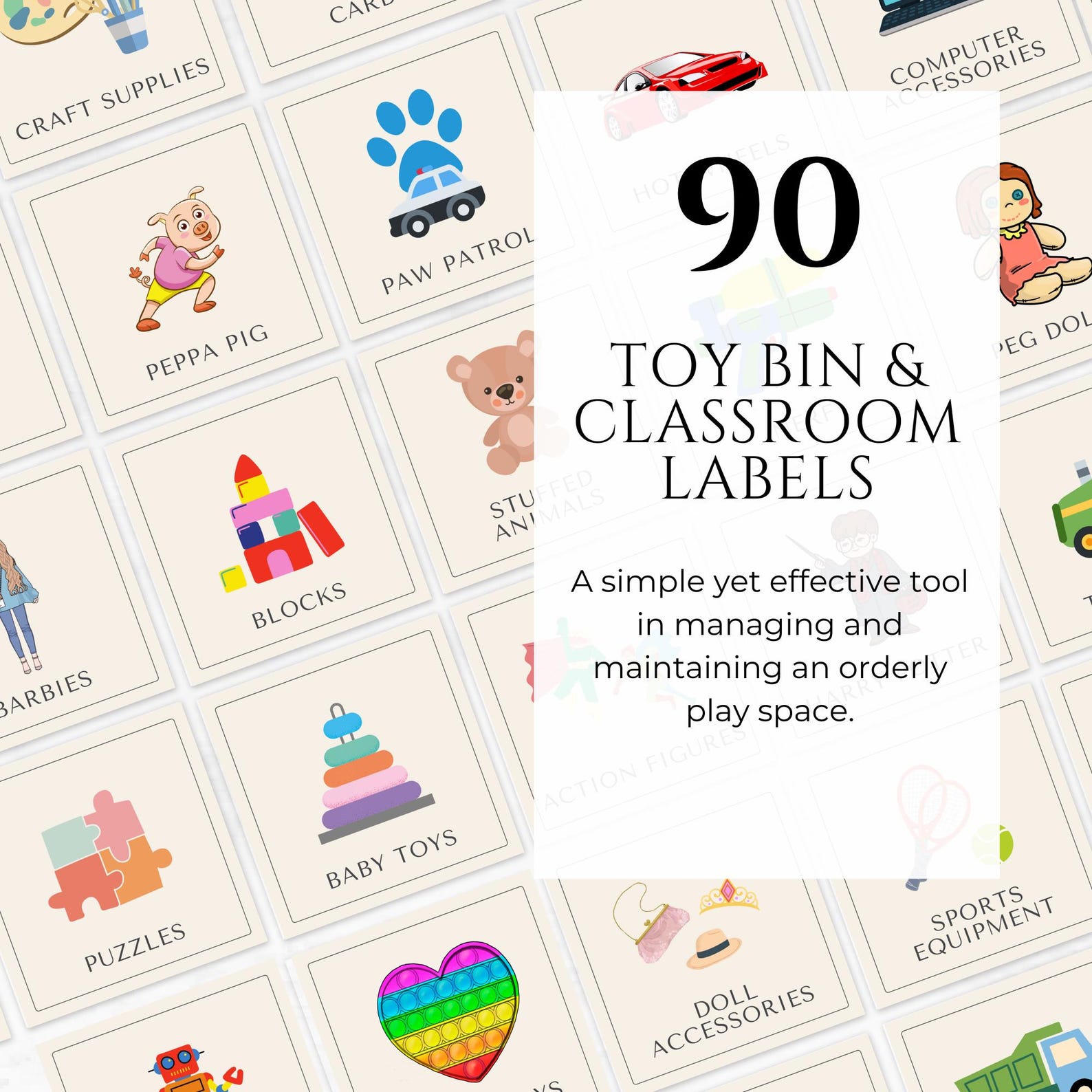 Toy Storage Labels Printable Toy Organization Labels Classroom Labels ...