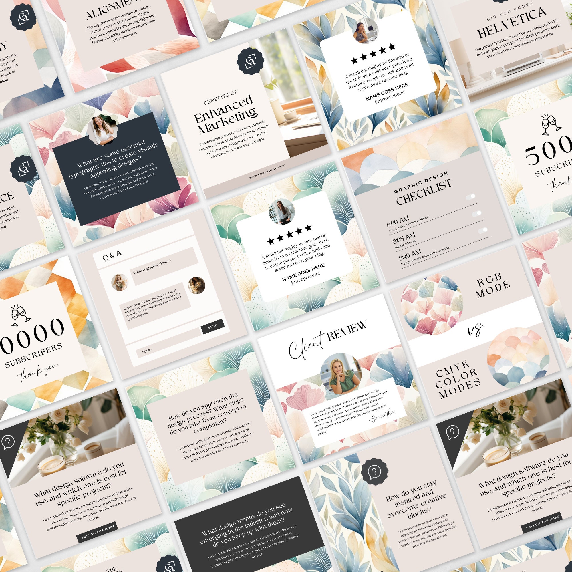 Graphic Designer Instagram Templates Graphic Designer Social Media Post ...