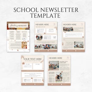 Newsletter Templates for School Printable School Newsletter Canva ...