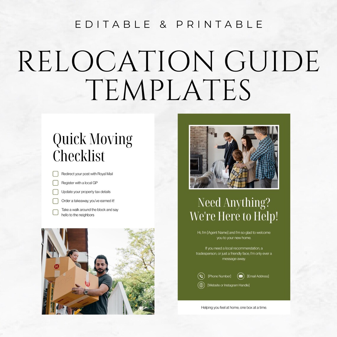 Relocation Guide Templates Canva Editable Moving Checklist for Realtors ...