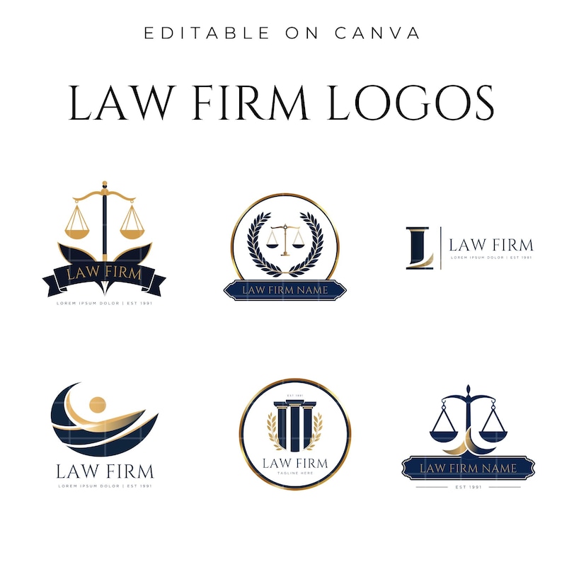 Law Firm Logos Template Canva Legal Logo Design Attorney Logo Template ...