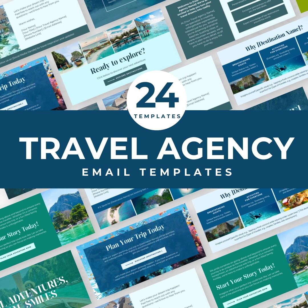Travel Agency Email Templates Canva Editable Travel Agent Business ...