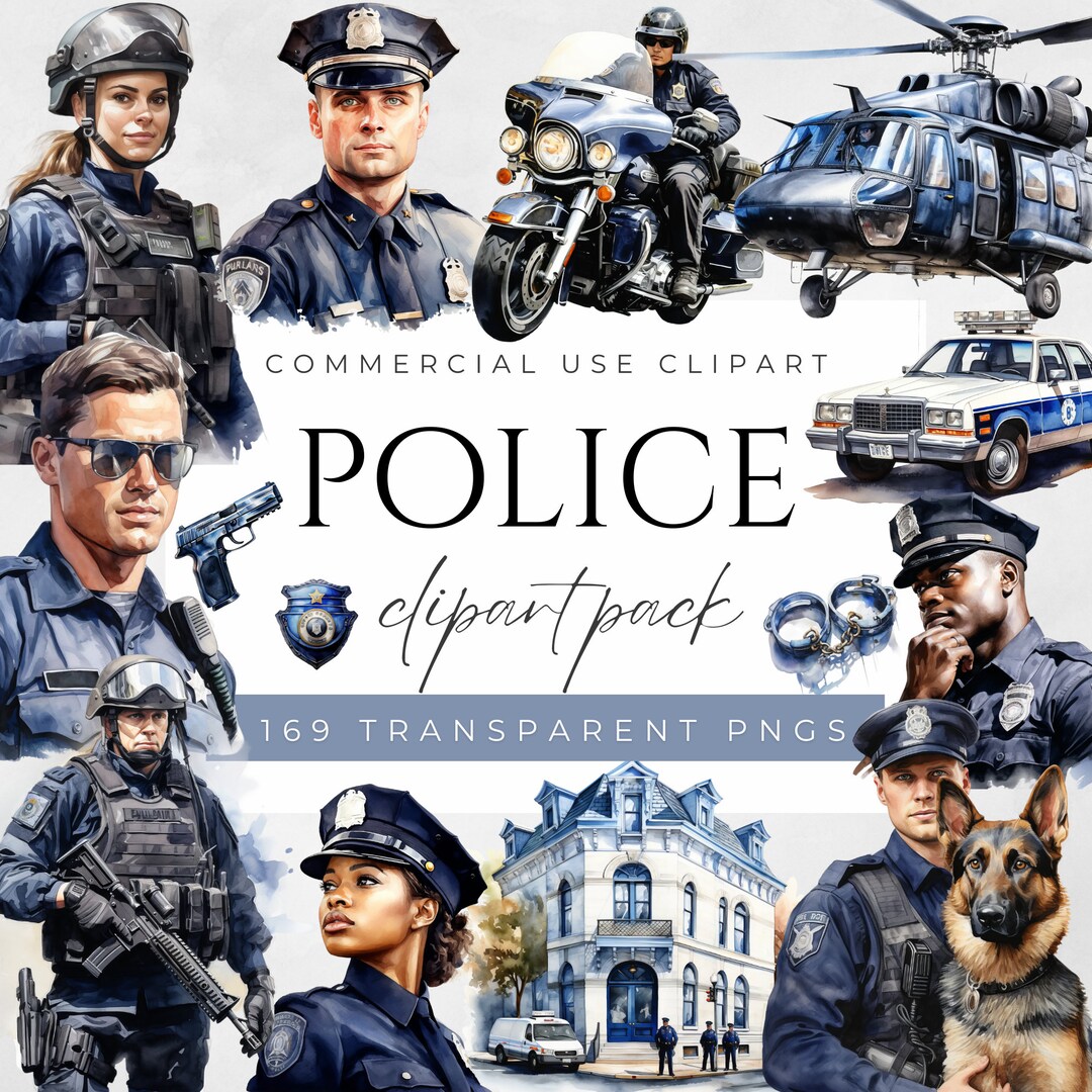 Police Clipart Watercolor Police Clip Art Police PNG Police Officer ...
