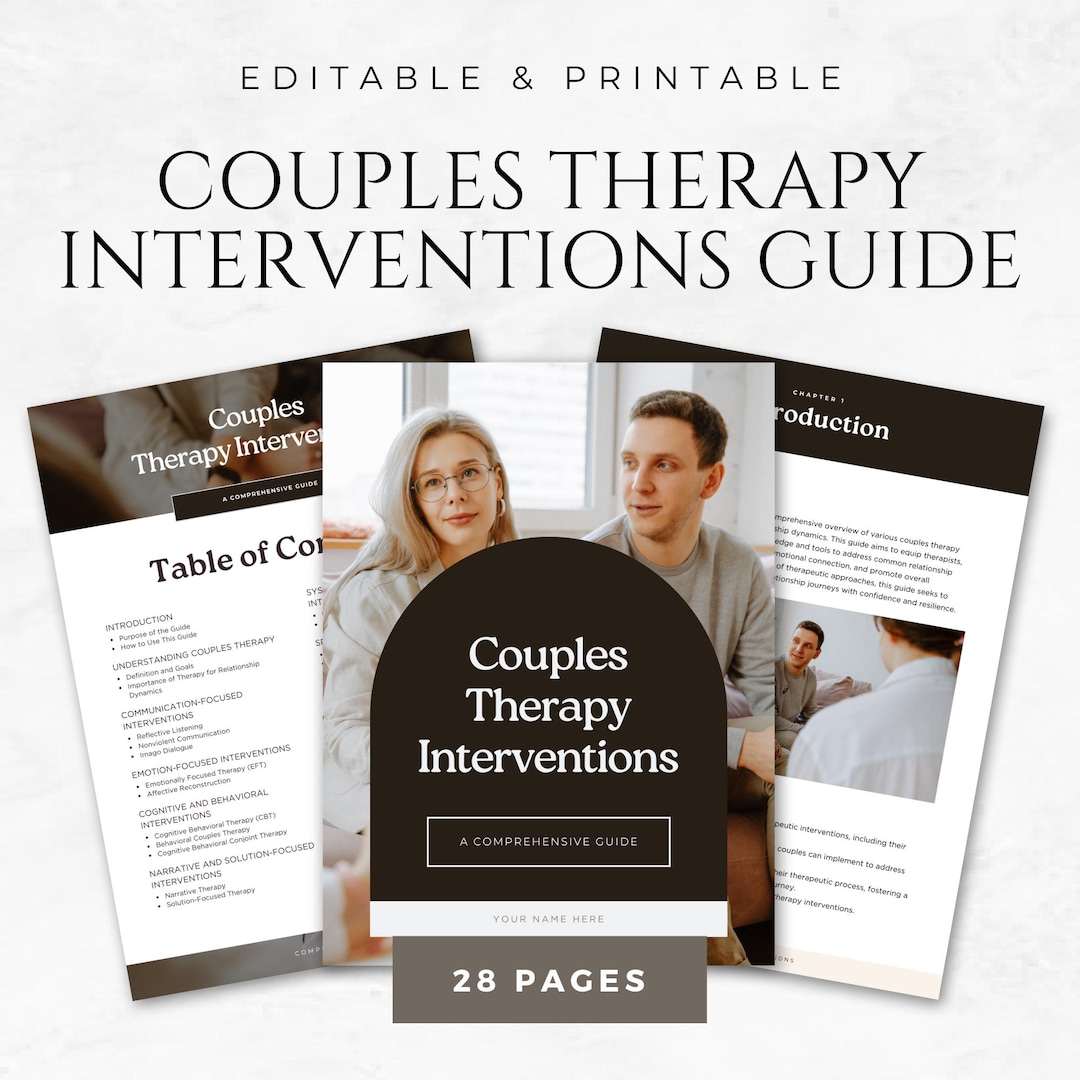 Couples Therapy Interventions Guide Template Relationship Therapy ...
