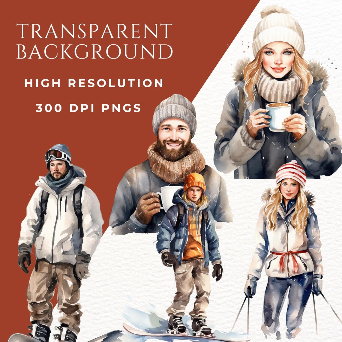 Scandinavian Christmas Clipart Nordic Winter Clipart Hygge Christmas ...