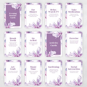 Daily Routine Cards for Dementia Patients Alzheimer's Routine Cards ...