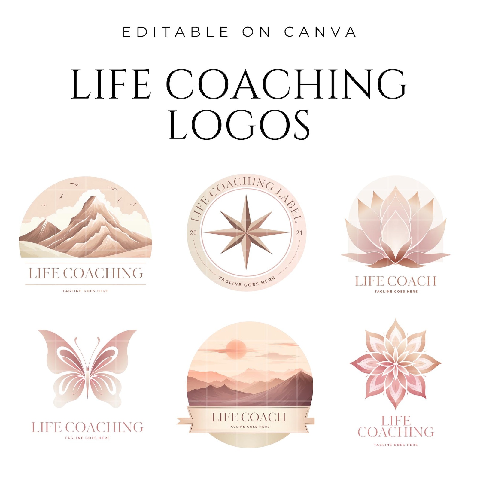 Life Coaching Logos Template Canva Logo Template Minimalist Logo Design ...
