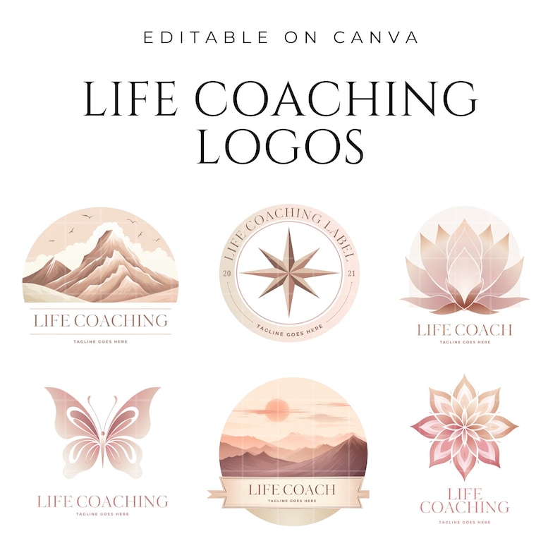 Life Coaching Logos Template Canva Logo Template Minimalist Logo Design ...