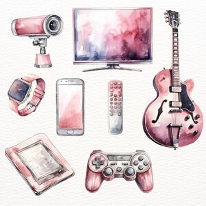 Pink Gadgets Clipart Tech Clipart Aesthetic Gadget Clipart Devices ...