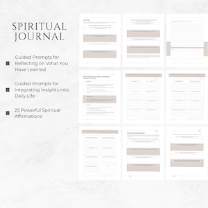 Spiritual Journal Template Printable Spiritual Journey Workbook ...