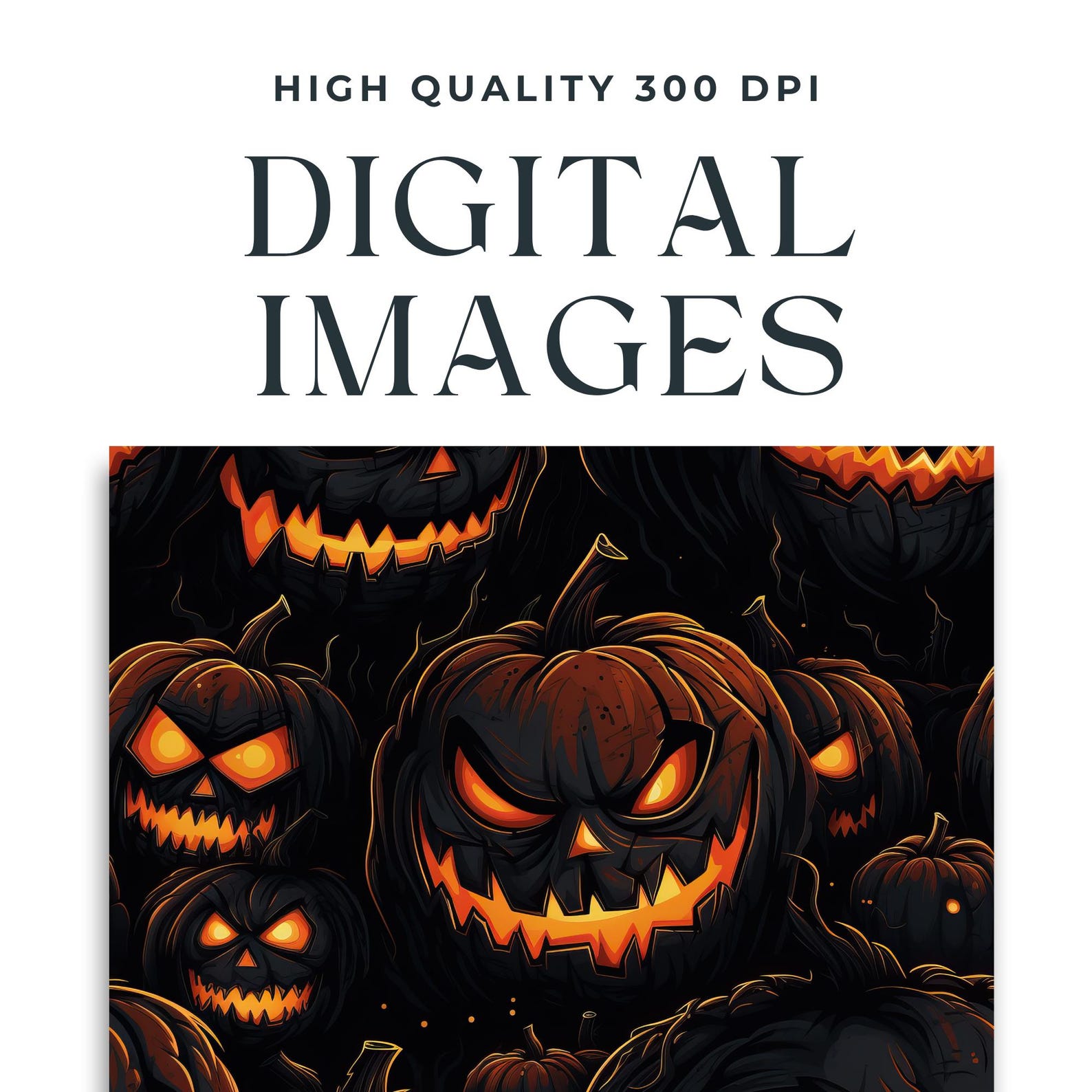 Seamless Creepy Jack O' Lantern Patterns Sinister Pumpkin Pattern Scary ...