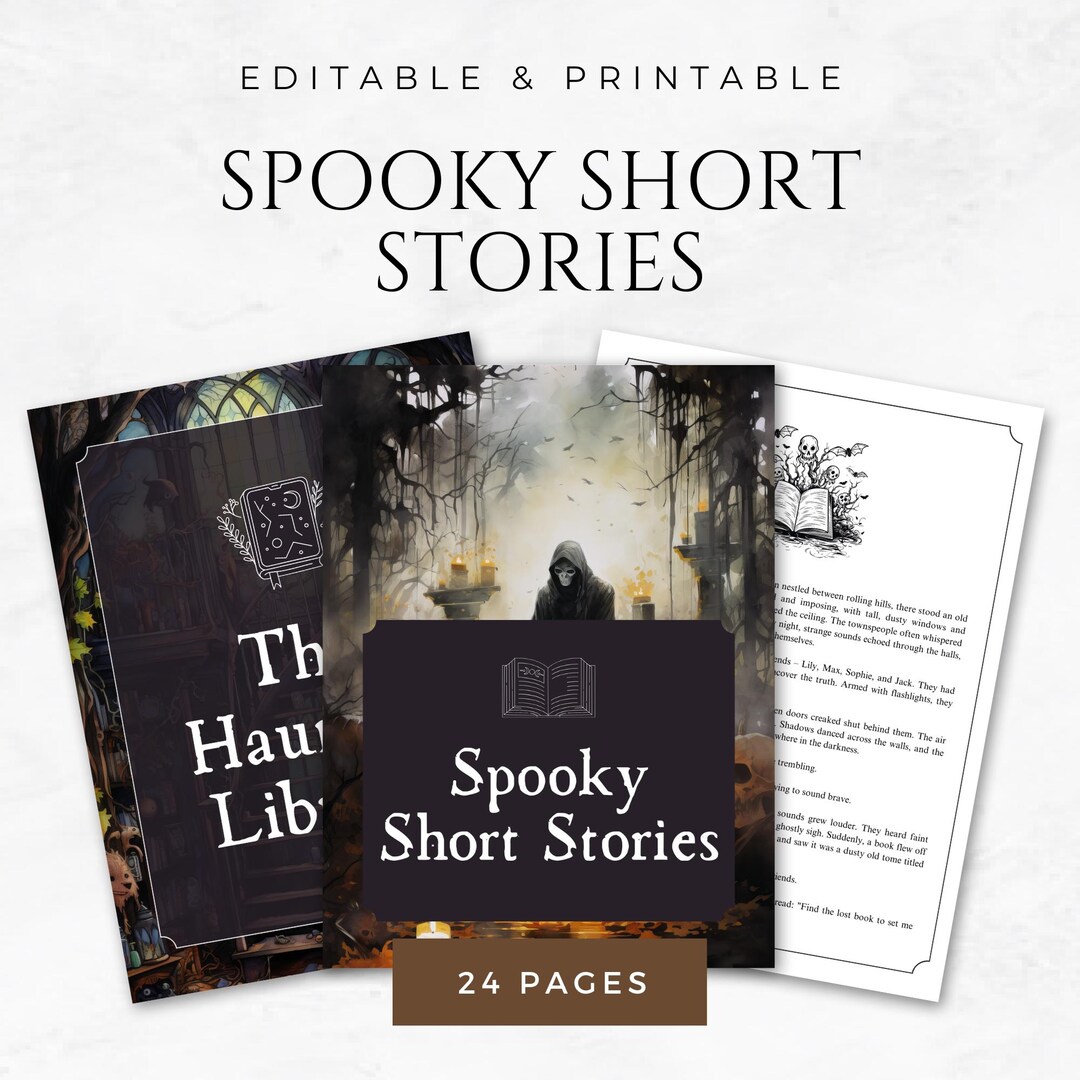 Halloween Spooky Short Stories Canva Ebook Template Printable Halloween ...