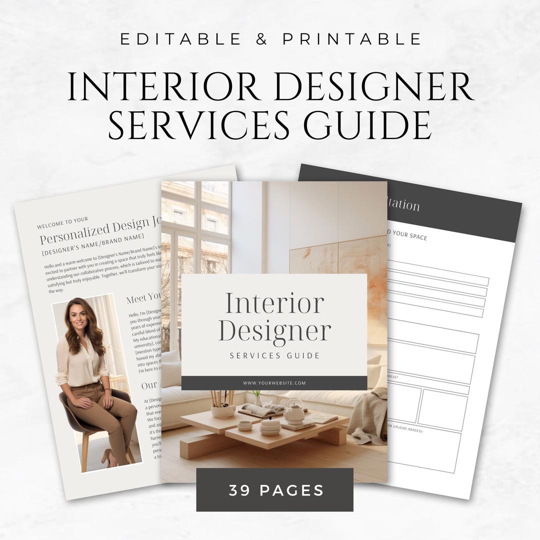 Interior Design Services Guide Template Printable Interior Design ...