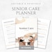 Senior Care Planner Template Printable Caregiver Planner Elderly Care ...