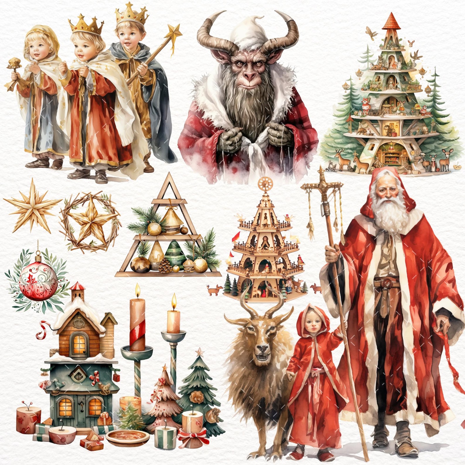 German Christmas Clipart Holiday Graphics Weihnachts Clipart Bavarian ...