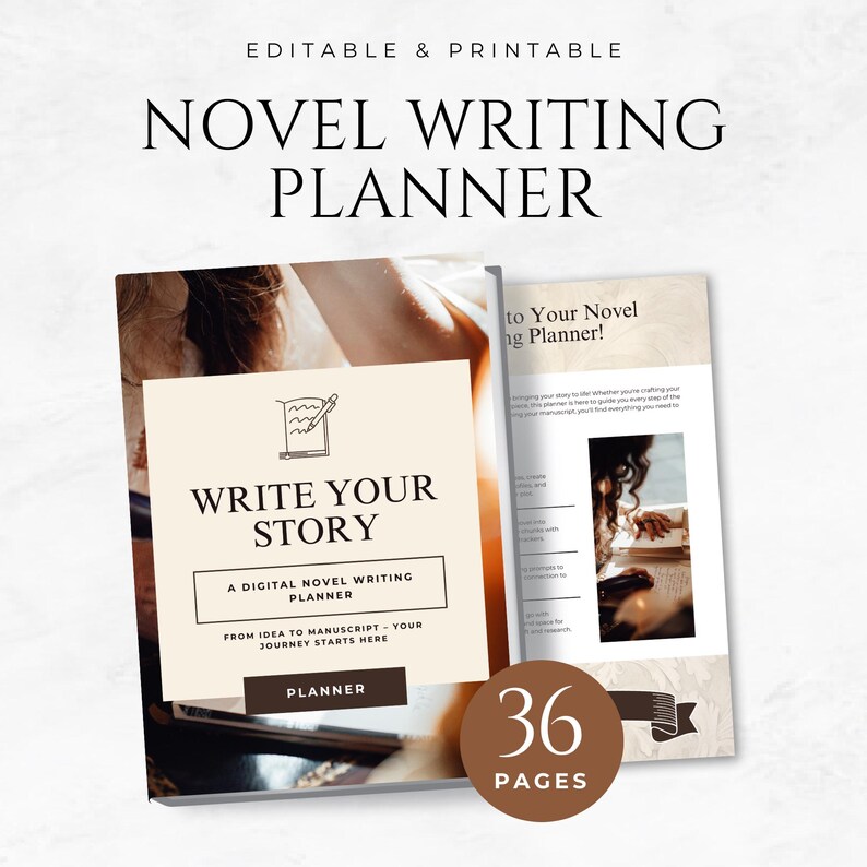 Novel Writing Planner Template Printable Character Development Author ...