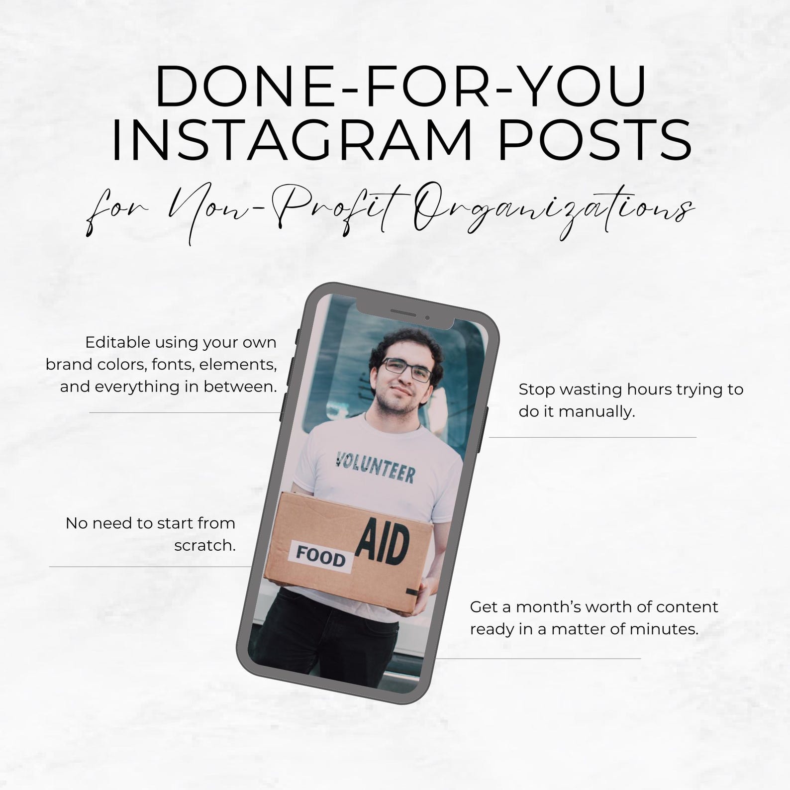 Non-profit Social Media Posts Template Instagram Templates for ...