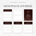 Menopause Journal Templates Printable Menopause Tracker Menopause Log ...