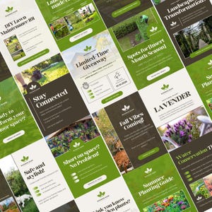 Landscaping Instagram Posts Templates Canva Lawn Care Marketing ...