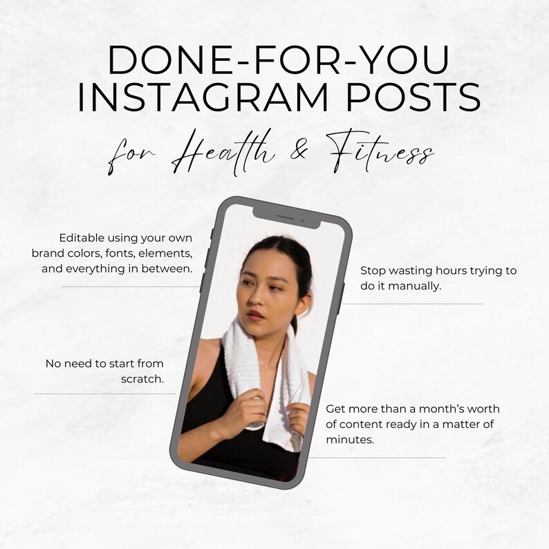 Health & Fitness Instagram Posts Templates Personal Trainer Social ...
