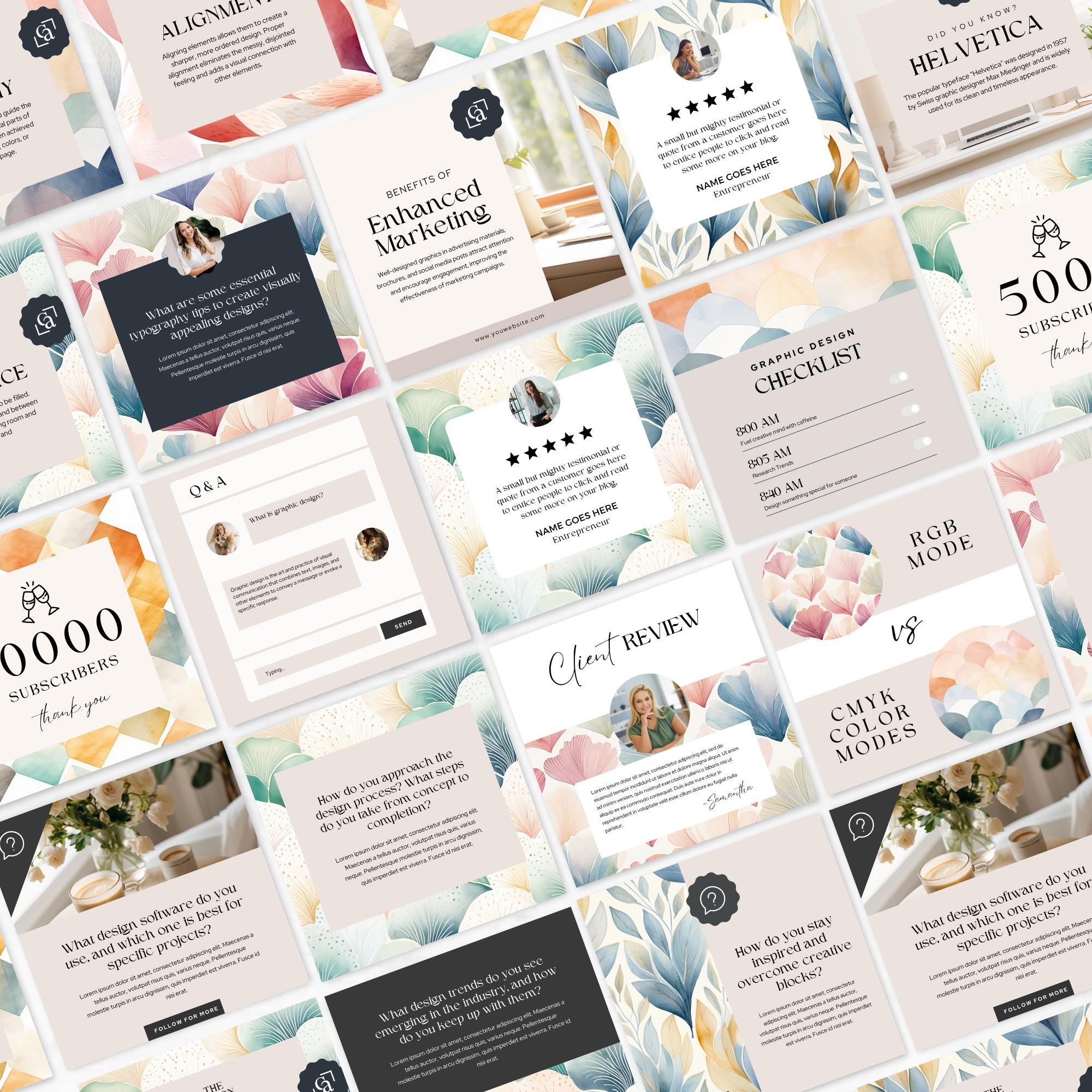 Graphic Designer Instagram Templates Graphic Designer Social Media Post ...