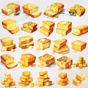 Cornbread Clipart Food Illustration Baking Clipart Southern Food ...