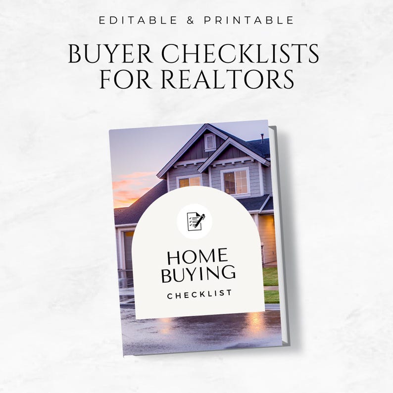 Buyer Checklist for Realtors Template Home Buying Guide Real Estate ...