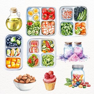 Healthy Lifestyle Clipart Meal Prep Food Prep Nutrition Clipart Clean ...