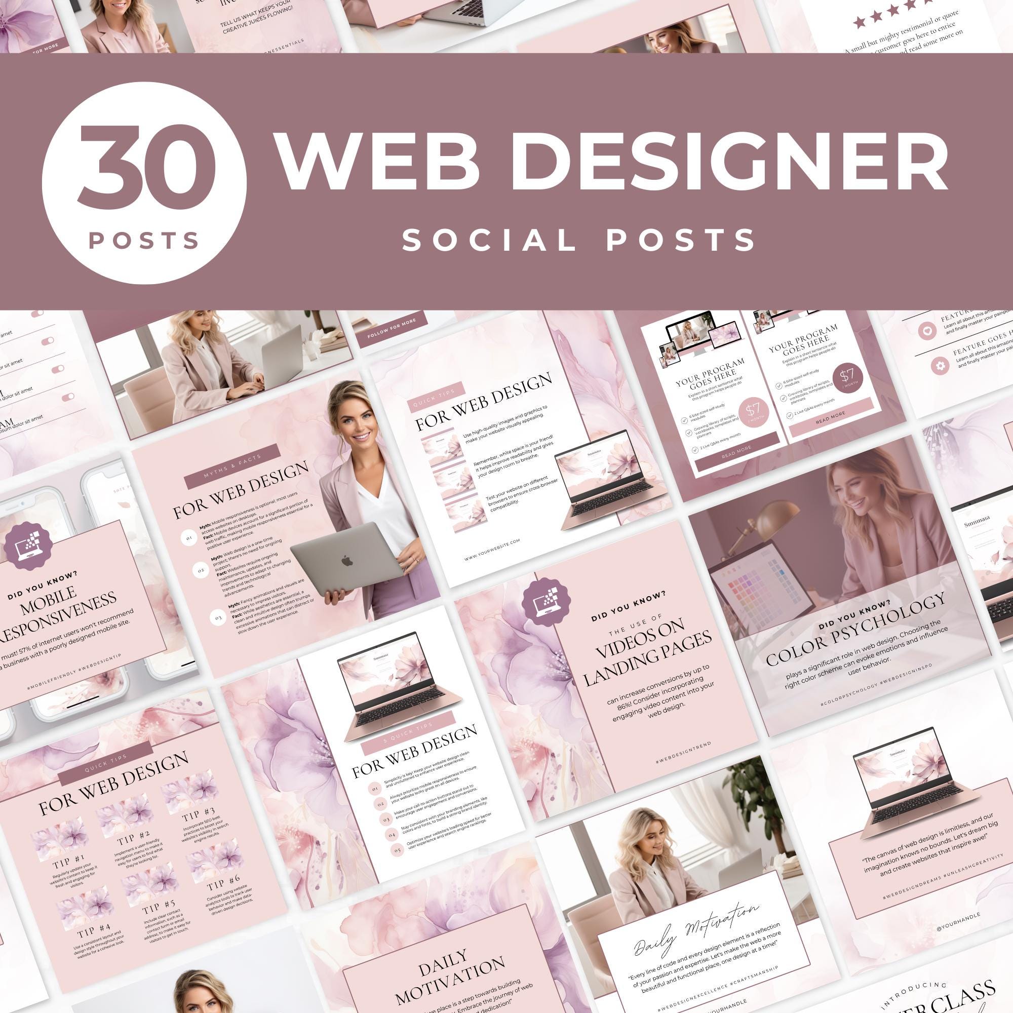 Web Designer Instagram Templates Web Designer Social Media Templates ...