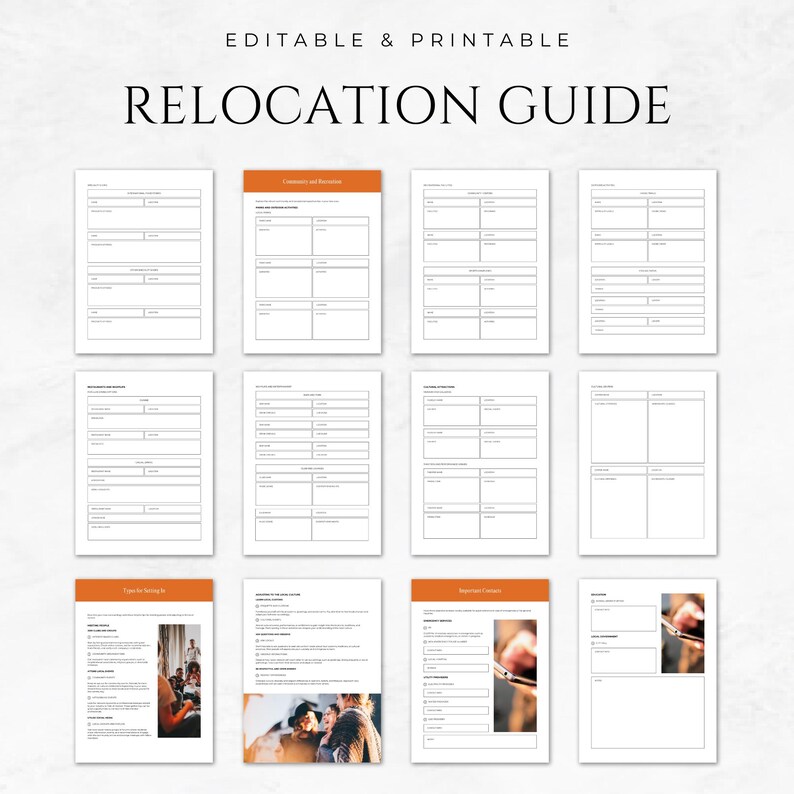 Relocation Guide Template Printable Moving Guide Family Relocation ...