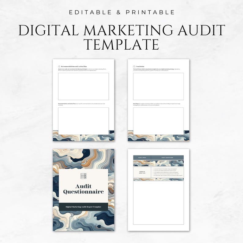 Digital Marketing Audit Report Template Printable Marketing Audit ...