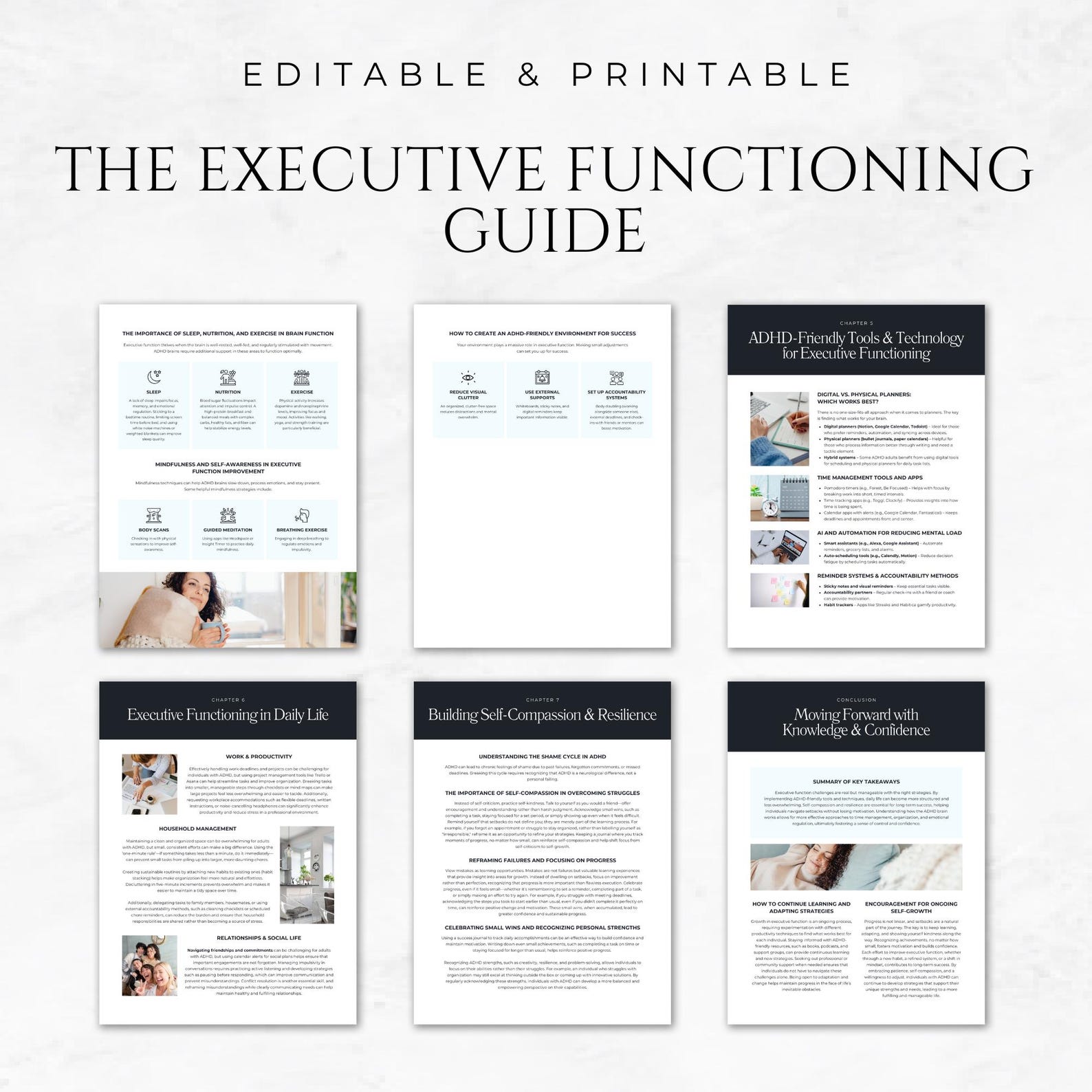 The Executive Functioning Guide Template Productivity Guide ADHD ...