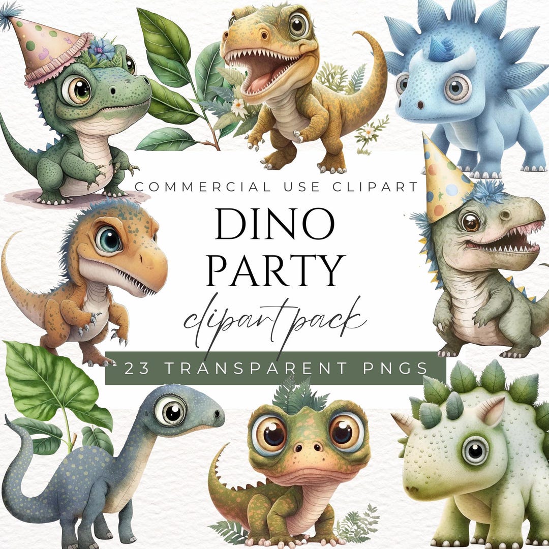 Dinosaur Birthday Party Clipart Kids Dinosaur Cute Dinosaur Clipart ...