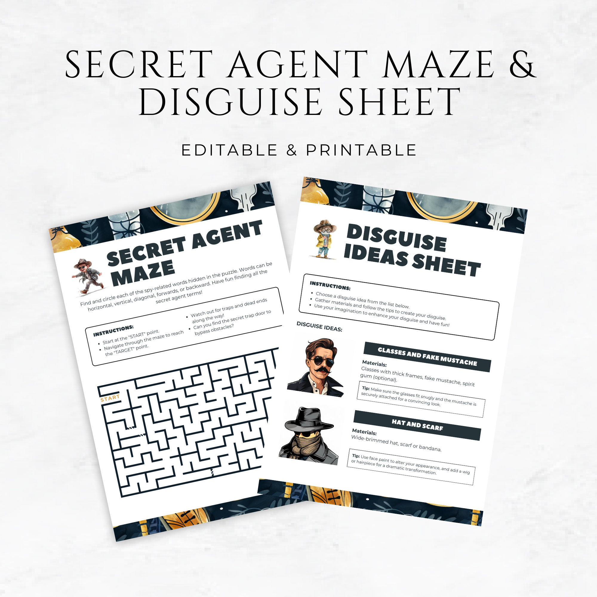Spy Games for Kids Printable Secret Agent Activities for Kids Spy Game ...