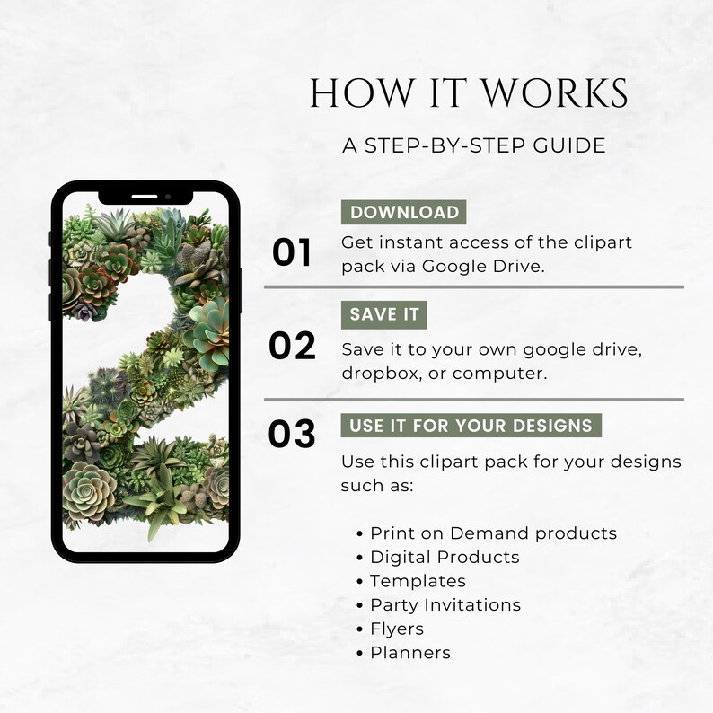 Succulent Plant Numbers Clipart Succulent Clipart Plant Numbers Floral ...