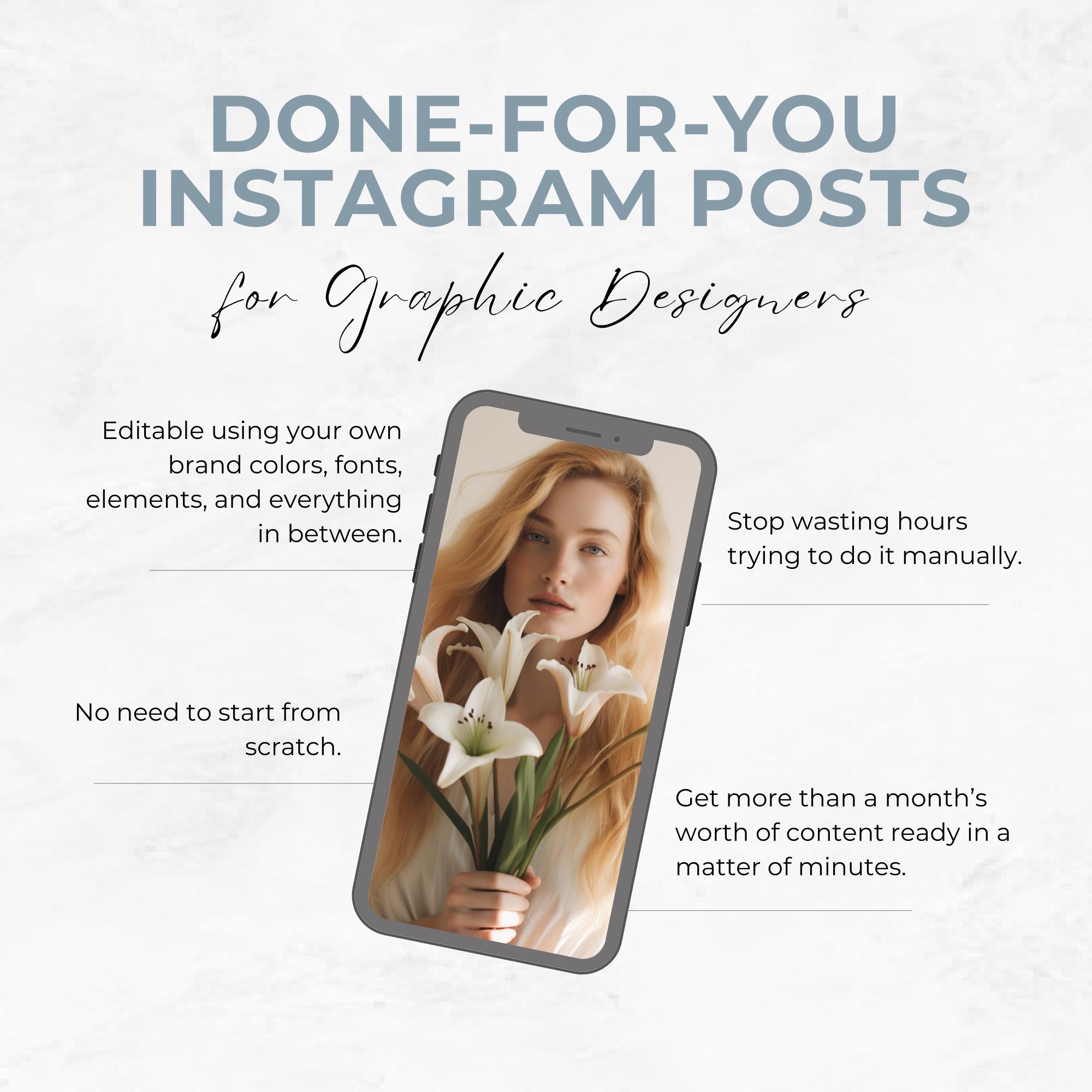Graphic Designer Instagram Templates Graphic Designer Social Media Post ...