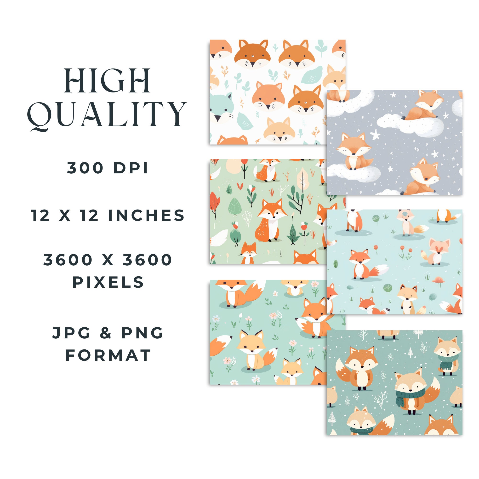 Seamless Fox Patterns Cute Fox Pattern Kids Patterns Woodland Animal ...